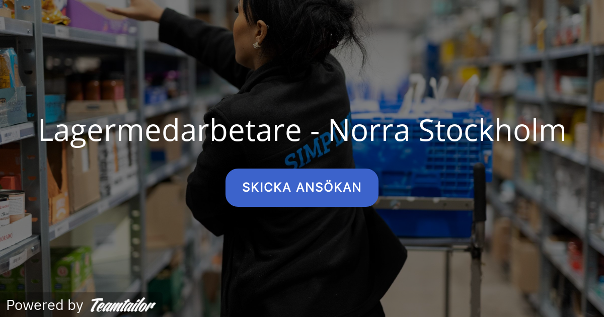 Lagermedarbetare - Norra Stockholm - Simplex Bemanning AB