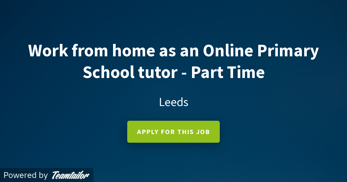 Work from home as an Online Primary School tutor - Part Time - FindTutors