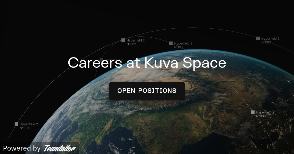 Welcome to our career site - Kuva Space