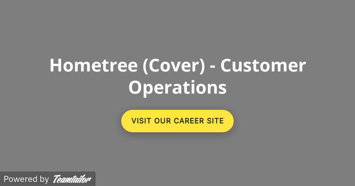 Hometree (Cover) - Customer Operations - Hometree Group