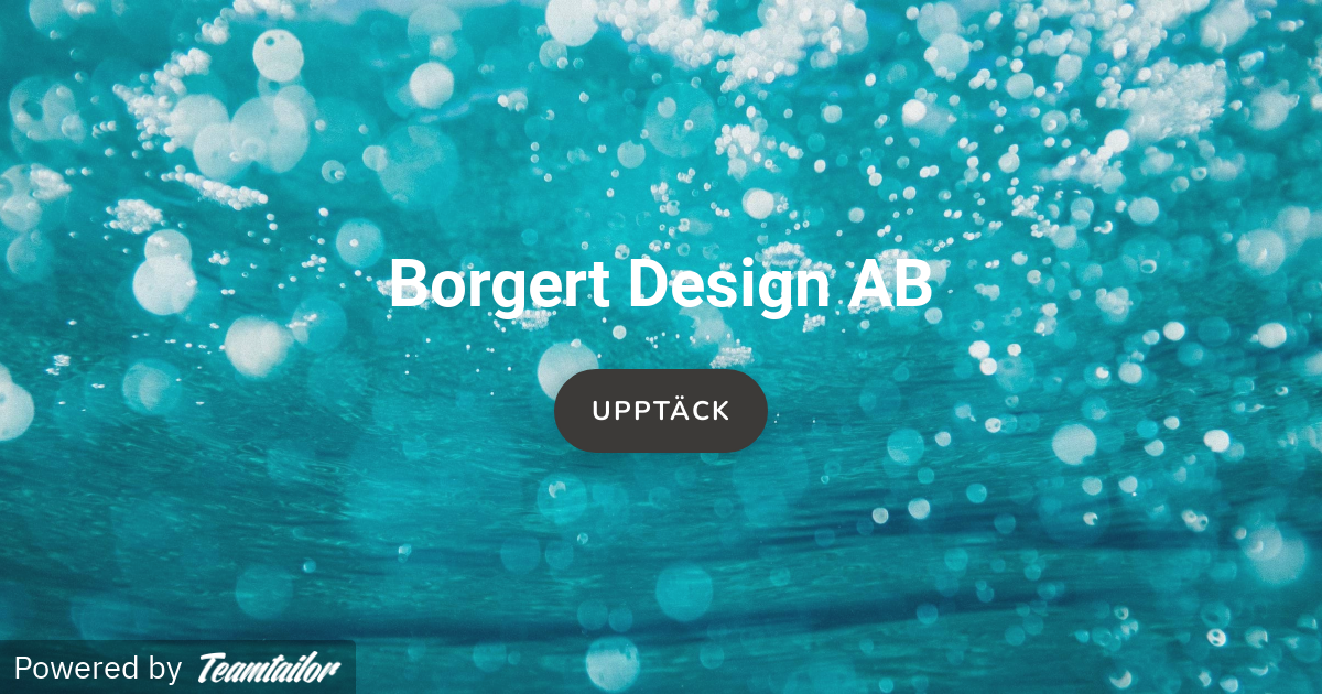Bli en del av något nytt! - Borgert Design