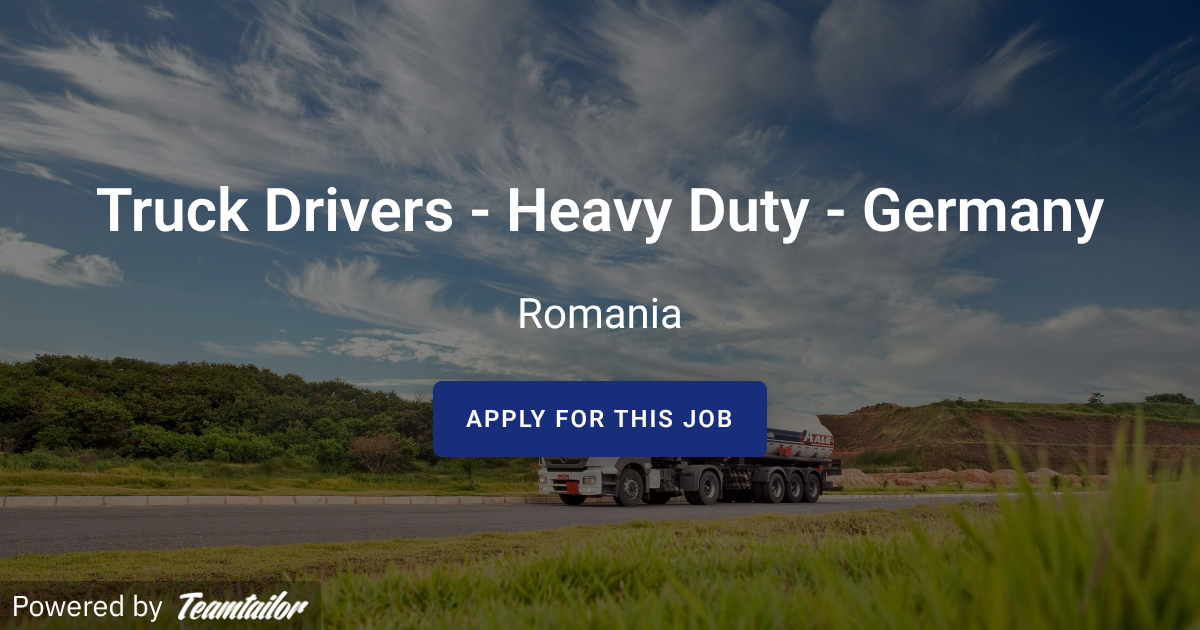 Truck Drivers - Heavy Duty - Romania - Sperton Global AS