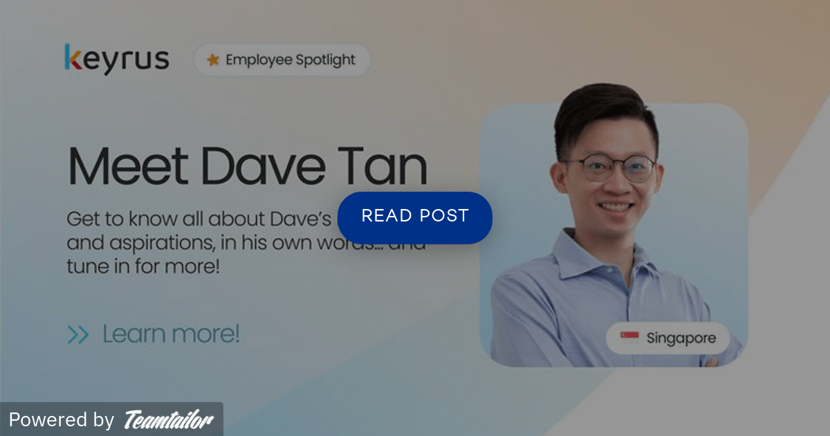 Meet Dave Tan! - Posts - Keyrus EPM